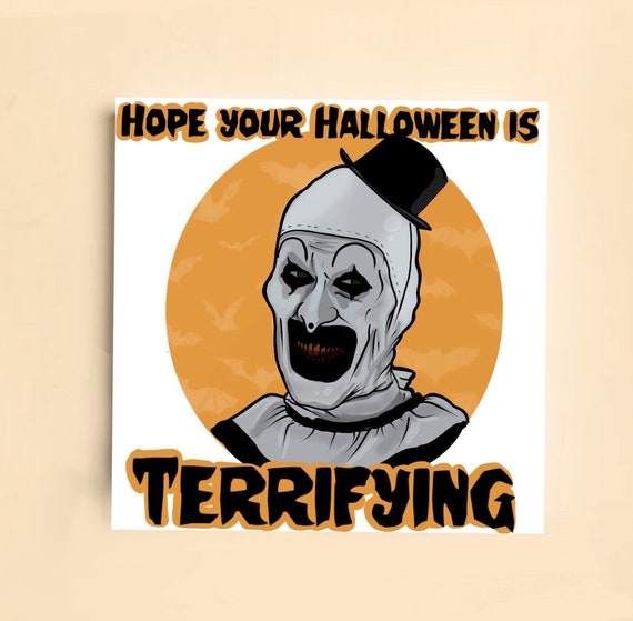Art the Clown/the Terrifier Inspired Halloween Card. 300gsm - Etsy ...