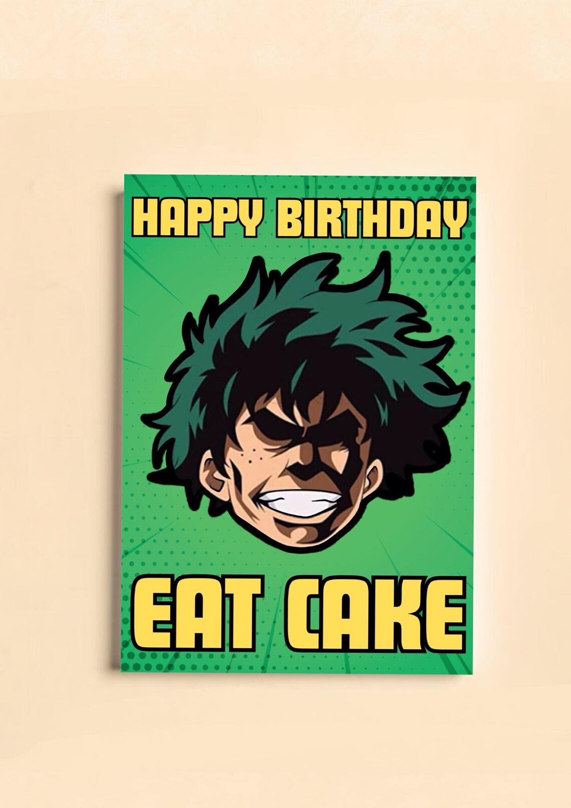 Anime /EAT CAKE Deku/midoriya/my Hero Academia Inspired Card/ A5 ...