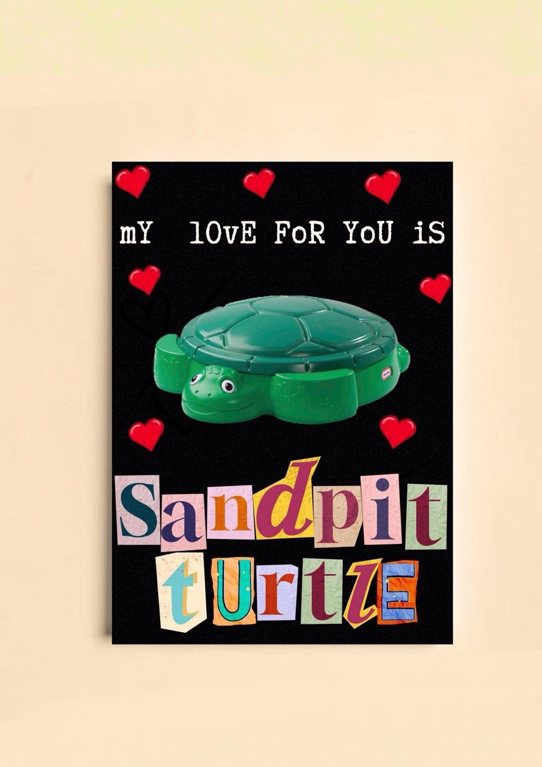 Sandpit Turtle/sempiternal Bmth Inspired Card/ Valentine/any Occasion ...