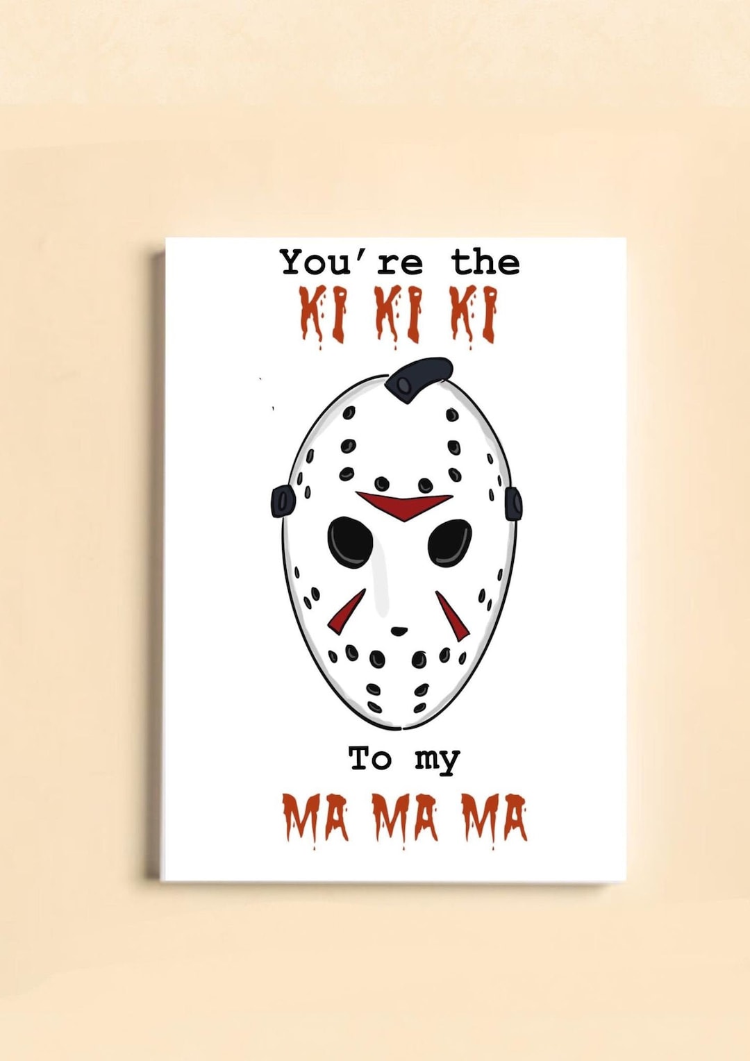 Jason Voorhees Valentine's Card: Friday the 13th Horror - Etsy