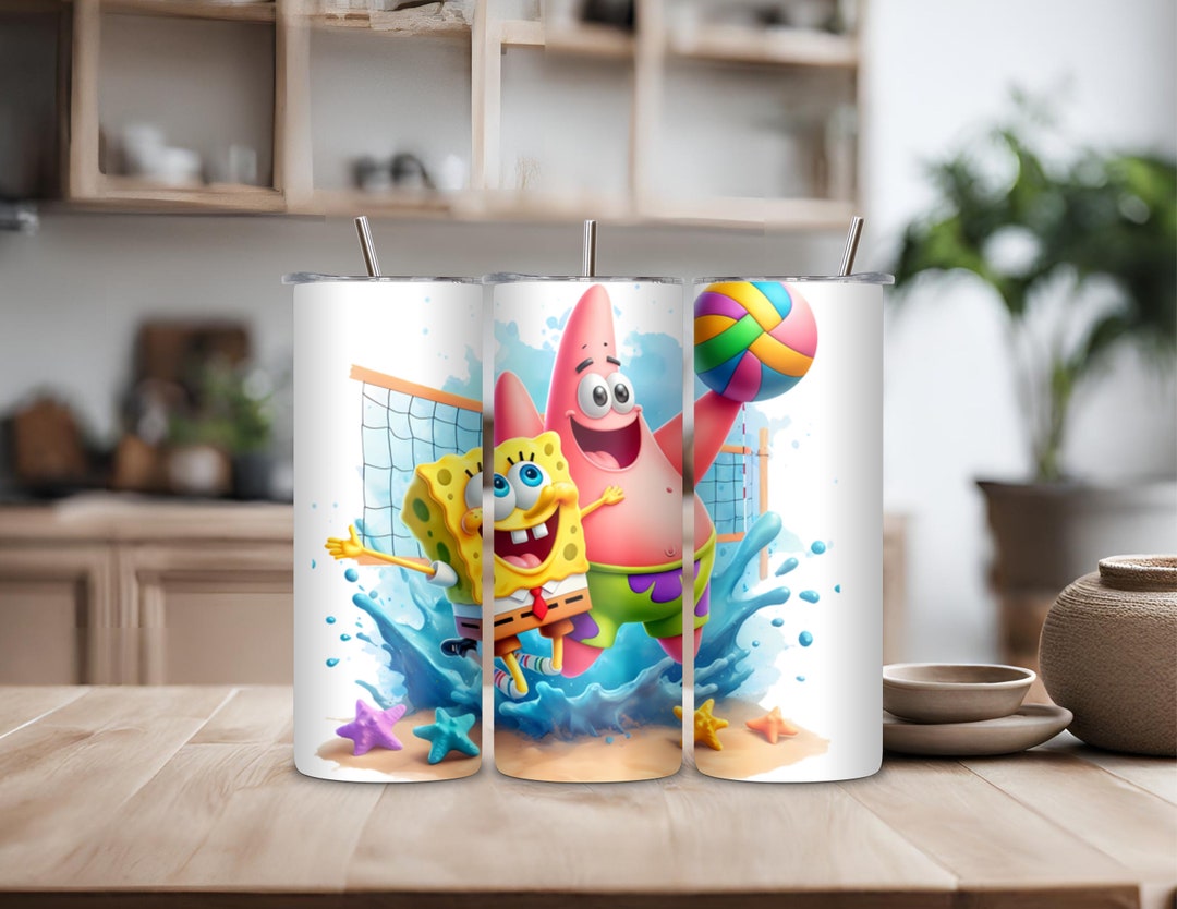 Spongebob Tumbler/ 20oz Skinny Tumbler/ Drinkware - Etsy