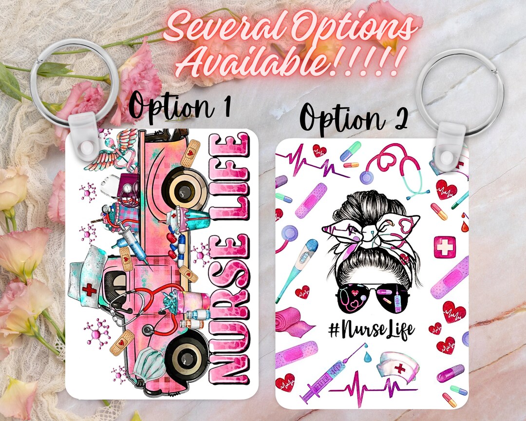 Nurse Sublimation Keychain Keychains Car Accessories Sublimated Car ...