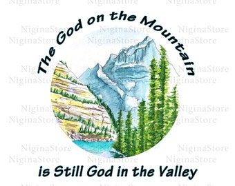God on the Mountain Hand Lettered Christian Song Art Print - Etsy