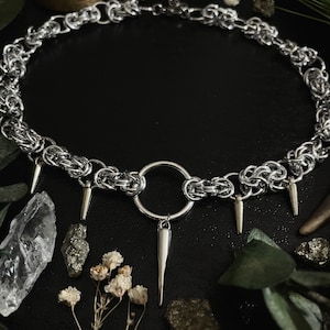 The Asteria - Byzantine Chainmail Spike Choker - Charm - Necklace ...