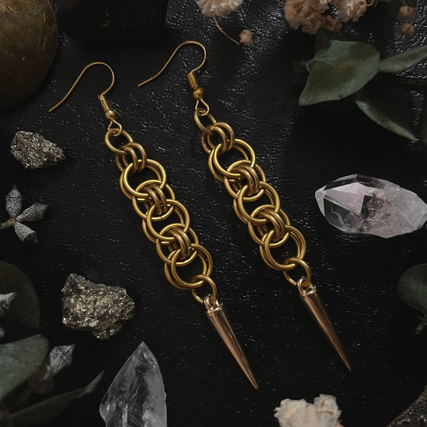 Chainmail Earrings - Etsy