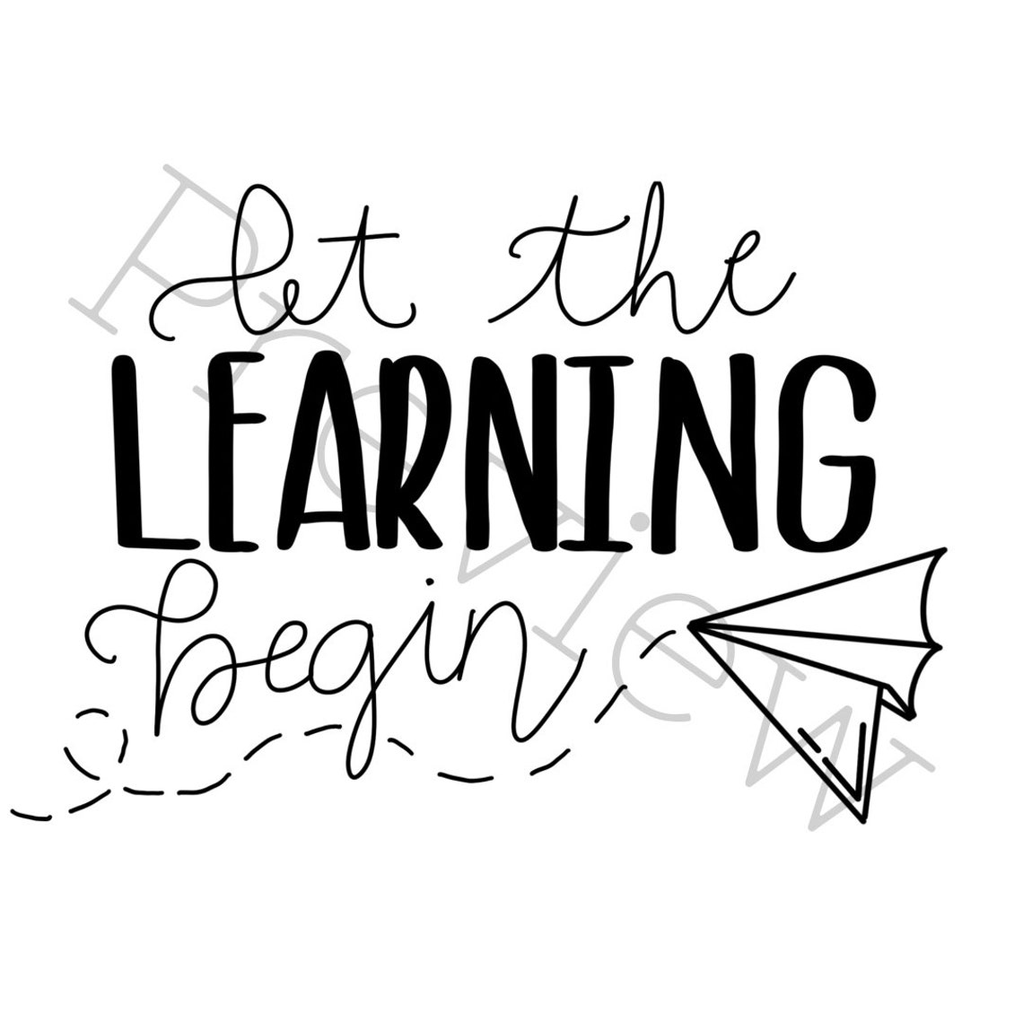 Let the Learning Begin PNG and SVG Cut File for Silhouette and - Etsy