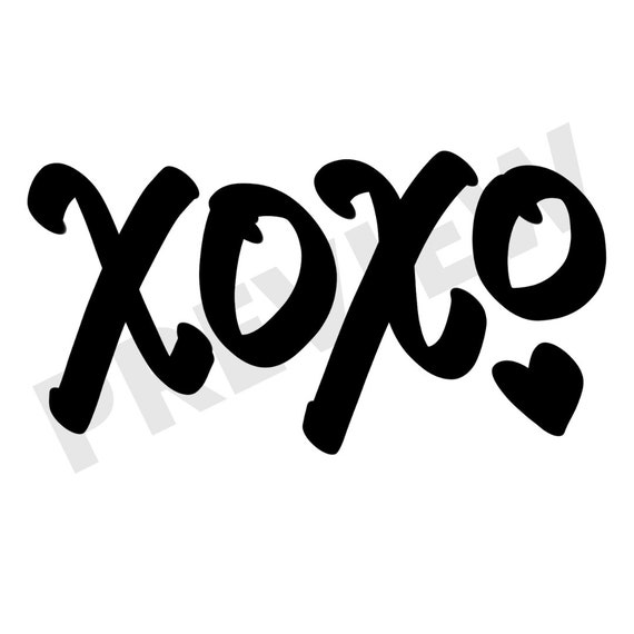 XOXO PNG and SVG Cut File for Silhouette and Cricut - Etsy Singapore