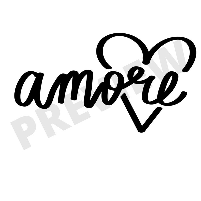 Amore PNG and SVG Cut File for Silhouette and Cricut - Etsy