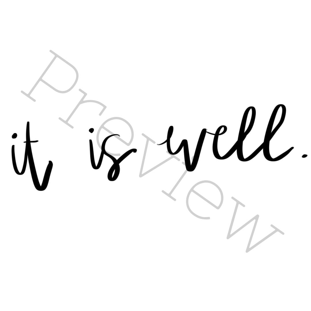 It is Well PNG and SVG Cut File for Silhouette and Cricut - Etsy