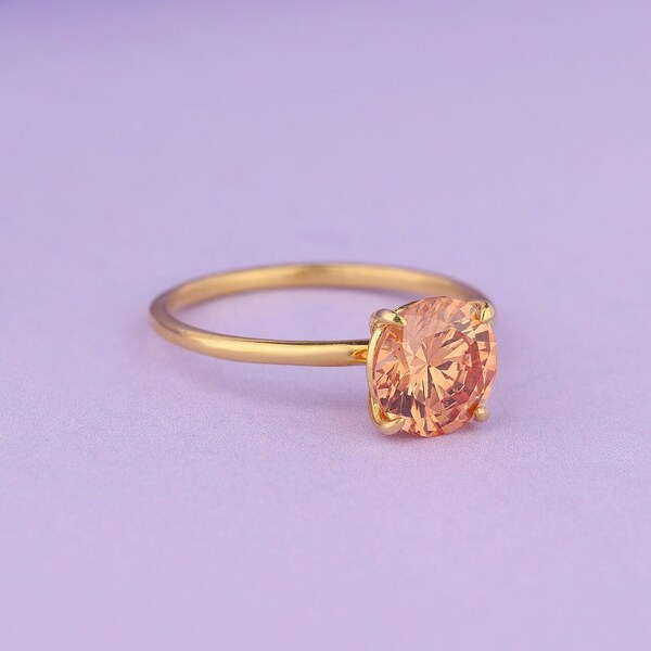 Orange Gemstone Ring - Etsy