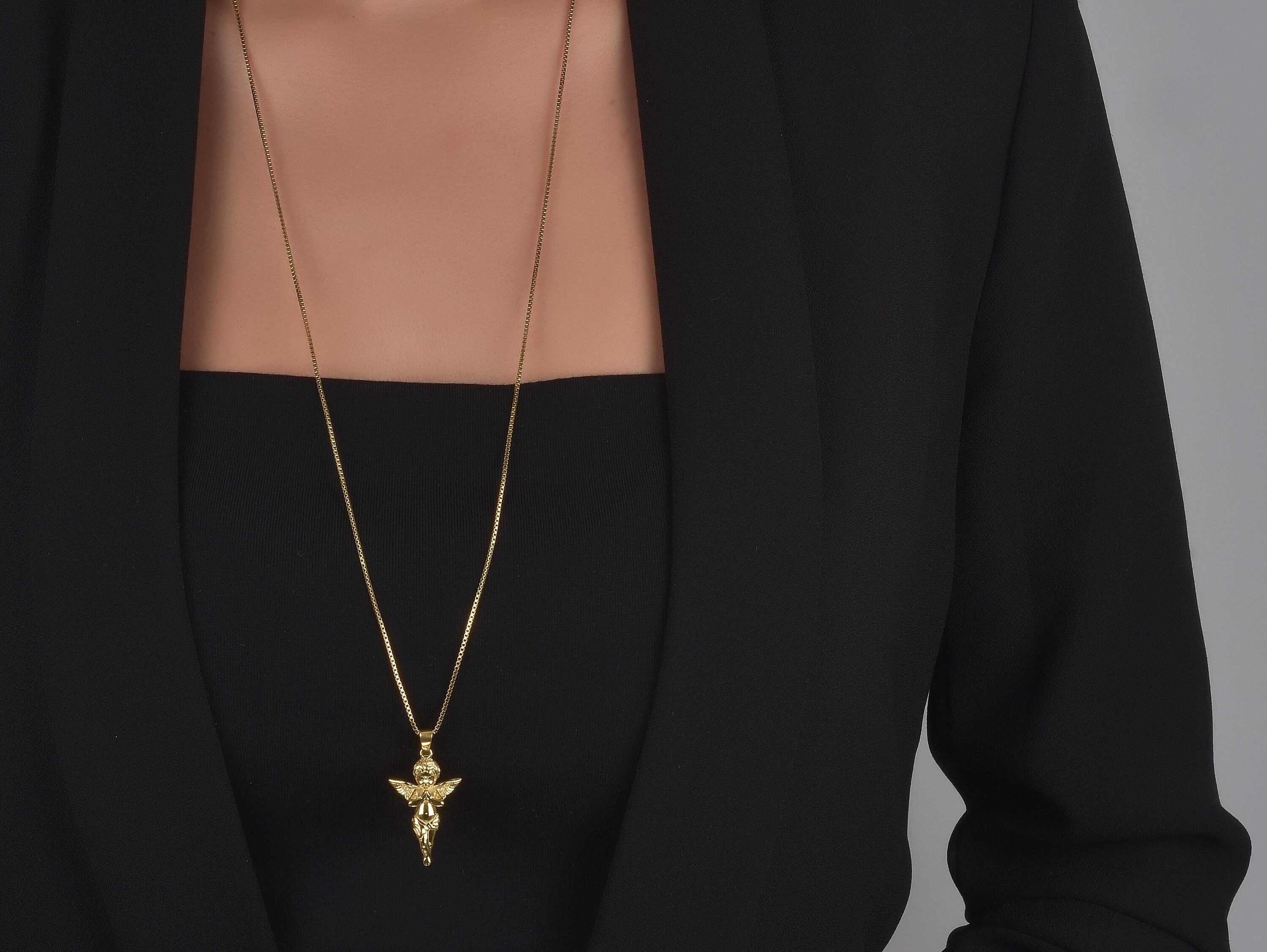 Baby Angel Handmade Gold Plated Necklace Sterling Silver Baby | Etsy