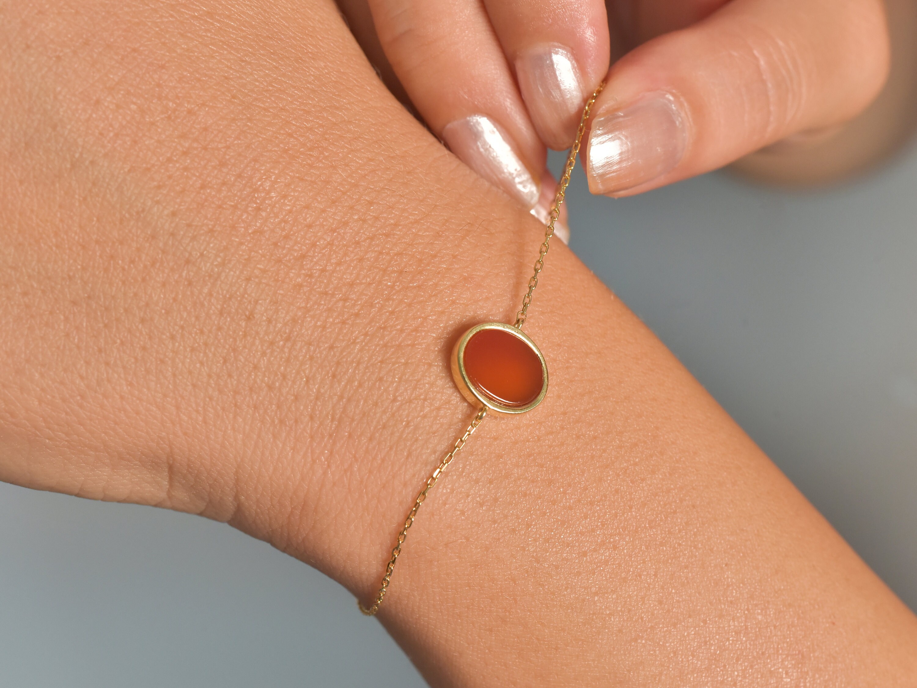 Oval Carnelian Bracelet Women Carnelian Bracelet Gifts - Etsy