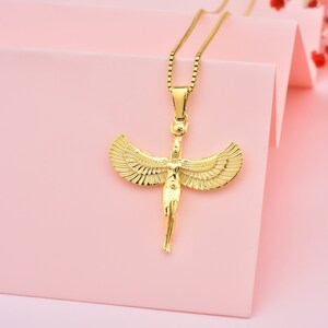 Egyptian Isis Handmade Gold Plated Necklace, Sterling Silver Isis ...