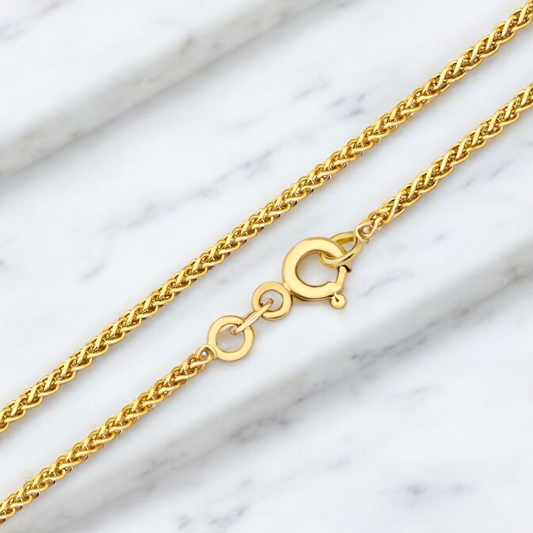 Palm Chain for Birthday Gift, 14K Gold Foxtail Chain Bracelet, Wheat ...
