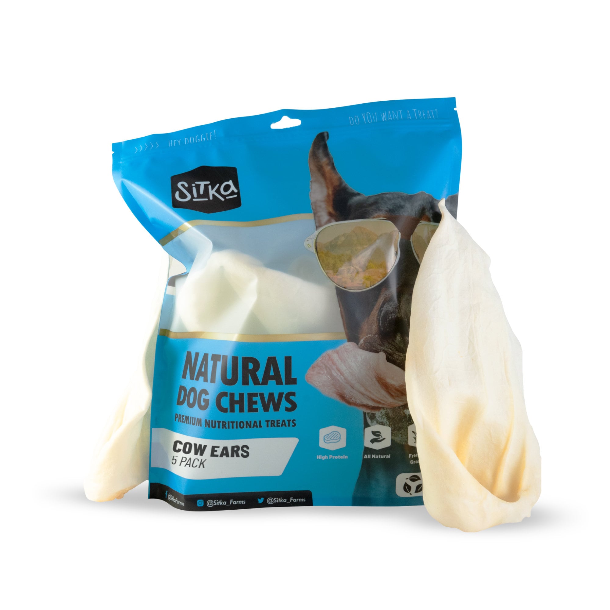 Cow Ears for Dogs Long Lasting for Medium and Large Dogs 100% Natural ...