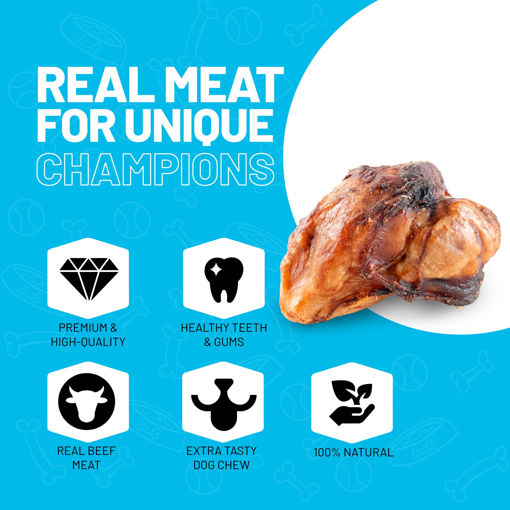 Beef Knee Caps for Dogs Long Lasting Chew Bone for Medium and Large ...