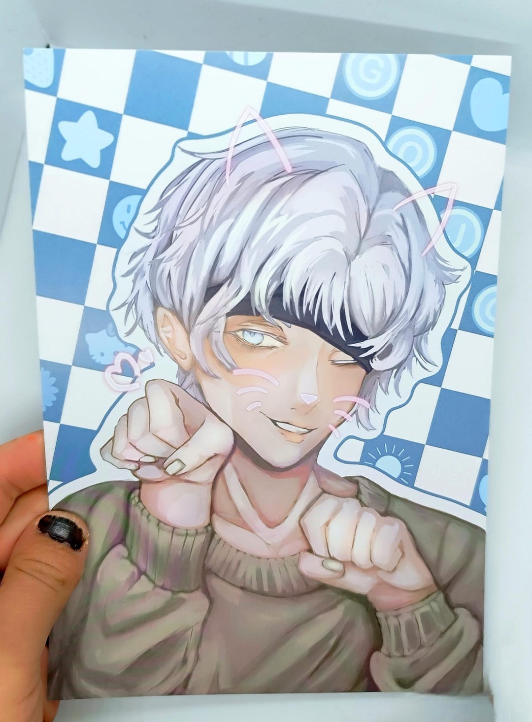Gojo JJK Fanart Poster Dina5 Catboy - Etsy Canada