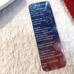 Personal Poem Bookmark | Growing up | Laminated | Handmade Bookmarks ...