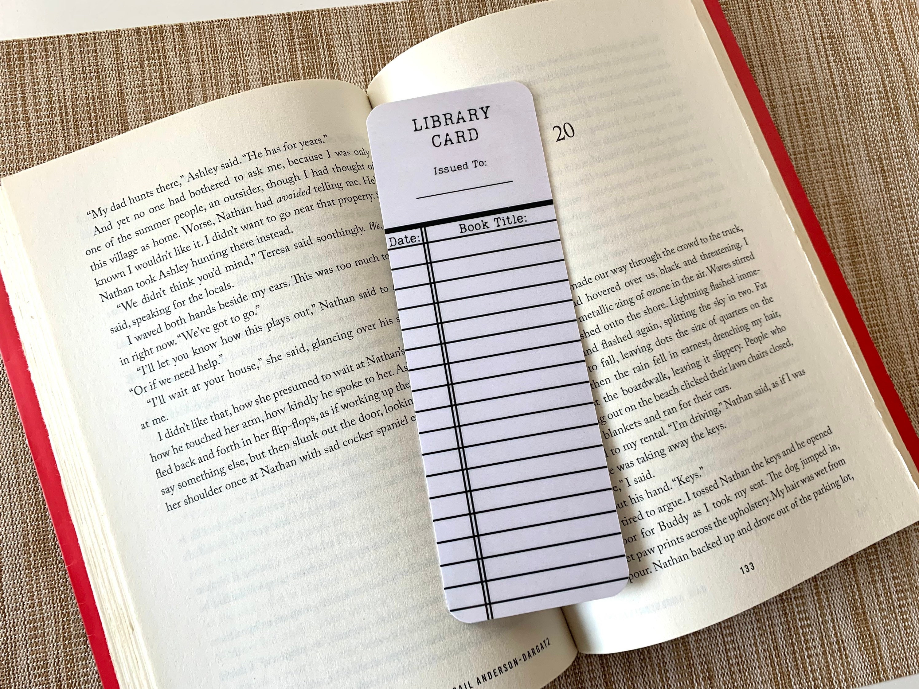 Vintage Library Card Bookmark | Laminated Reader Gift - Etsy