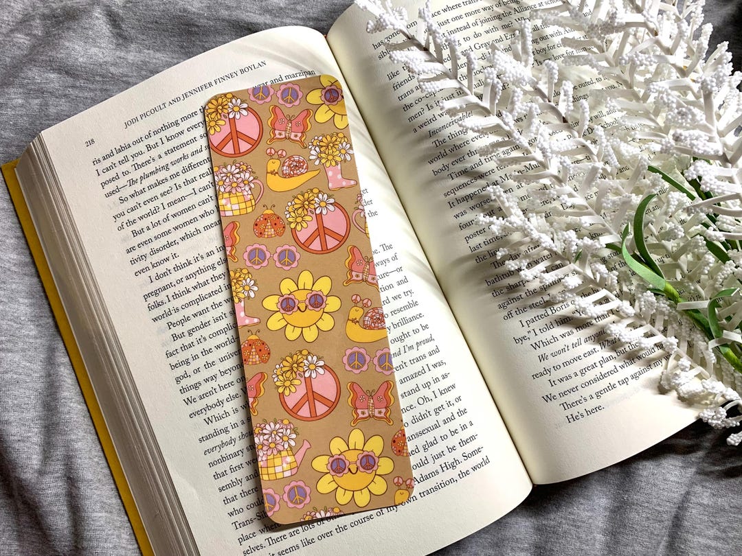 Peace Out Summer Bookmark Groovy Decor Summer Bookmarks Handmade ...