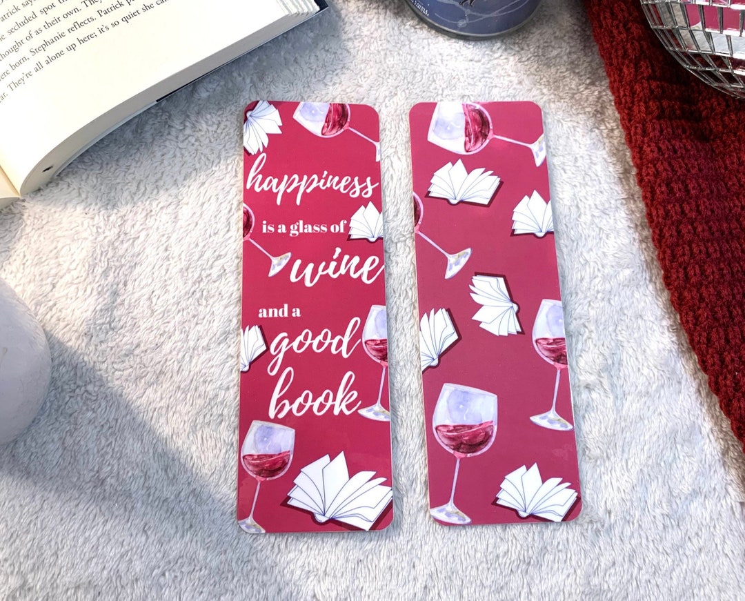 Red Wine Lover Bookmark Set | Handmade Bookmarks | Laminated | Gift for ...