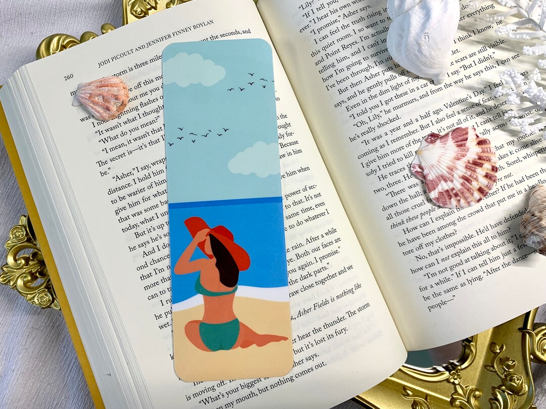 Beachy Gal Bookmark | Handmade Bookmarks | Laminated | Gifts for ...