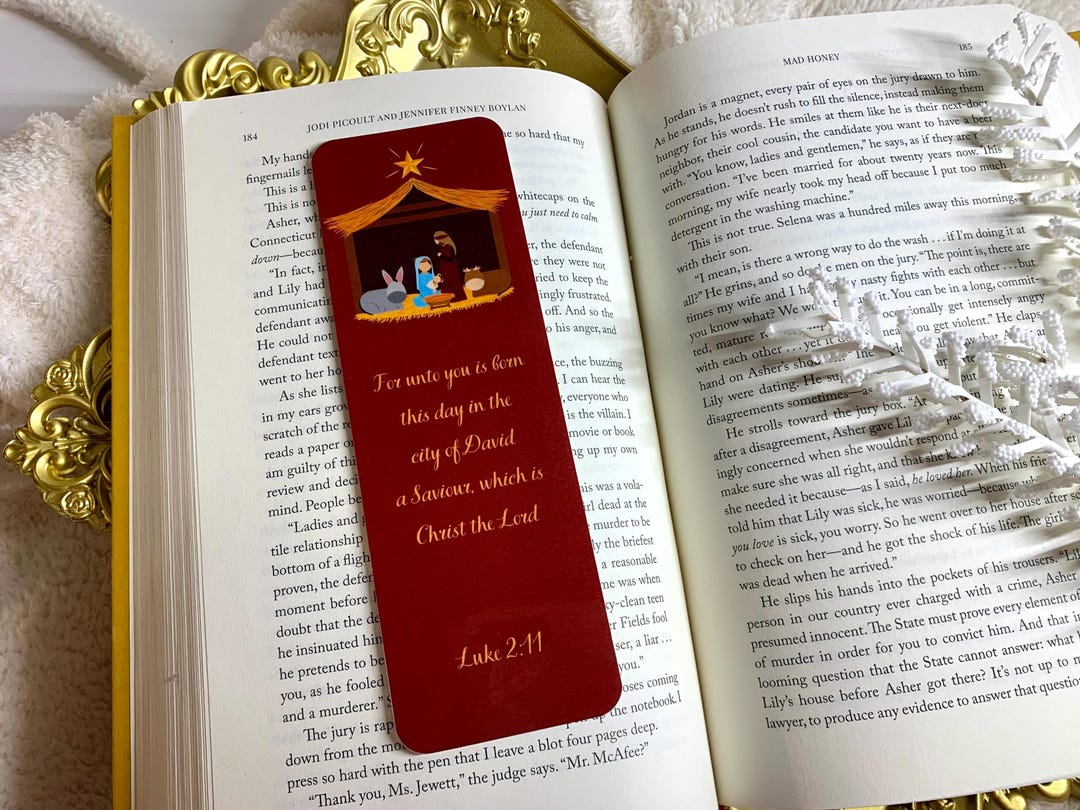 Nativity Scene Bookmark | Handmade Bookmark | Laminated | Christmas ...