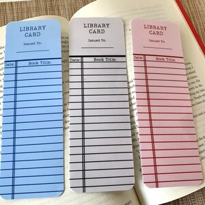 Vintage Library Card Bookmarks | Handmade Bookmarks | Laminated | Gifts ...
