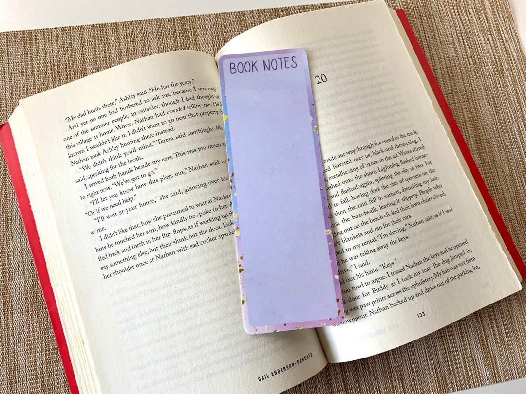 Pastel Book Notes Bookmark | REUSEABLE | Handmade Bookmarks | Laminated ...