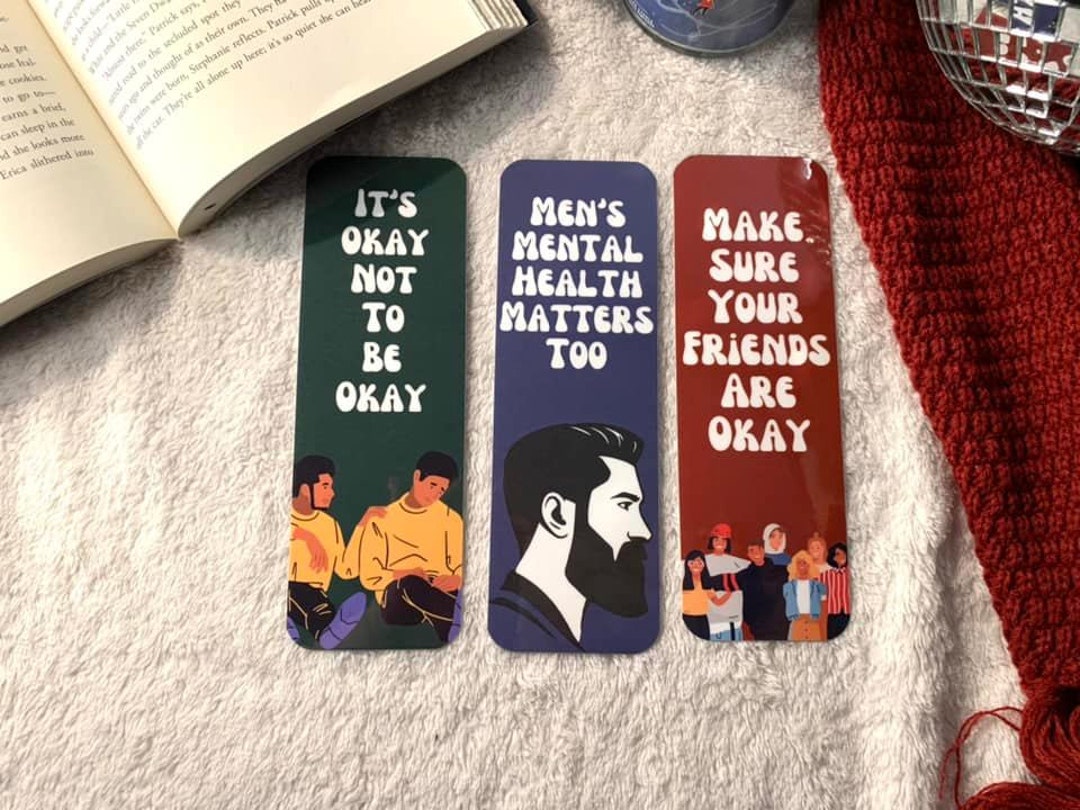 Men's Mental Health Bookmark Collection | Handmade Bookmarks ...