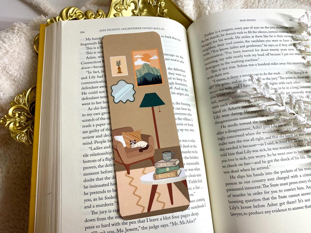 Neutral Reading Room Bookmark | Handmade Bookmarks | Bookworm Gifts ...