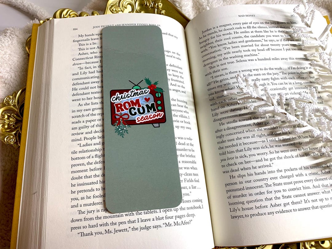 Christmas Rom-com Season Bookmark | Handmade Bookmark | Laminated ...