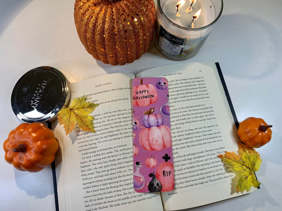 Pastel Halloween Bookmark | Fall Vibes | Autumn Decor | Fall Bookmarks ...