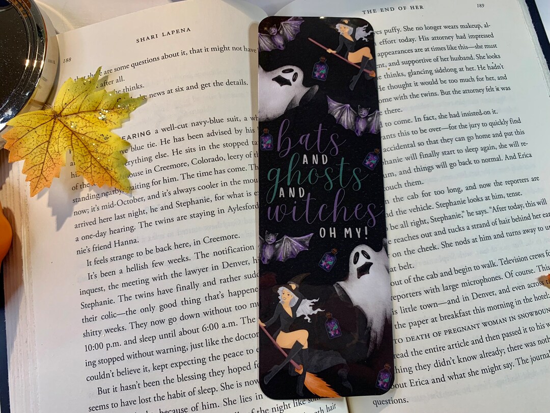 Bats and Ghosts and Witches, Oh My! Bookmark | Halloween Bookmark ...