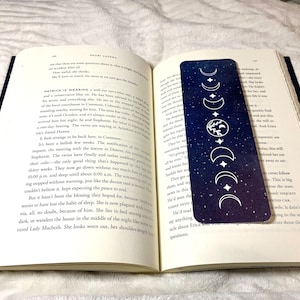 Moon Phases Bookmark | Handmade Bookmarks | Bookworm Gifts | Astronomy ...