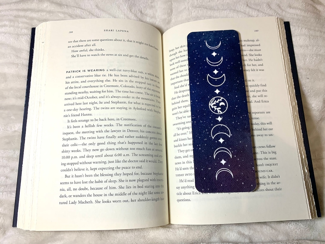 Moon Phases Bookmark | Handmade Bookmarks | Bookworm Gifts | Astronomy ...