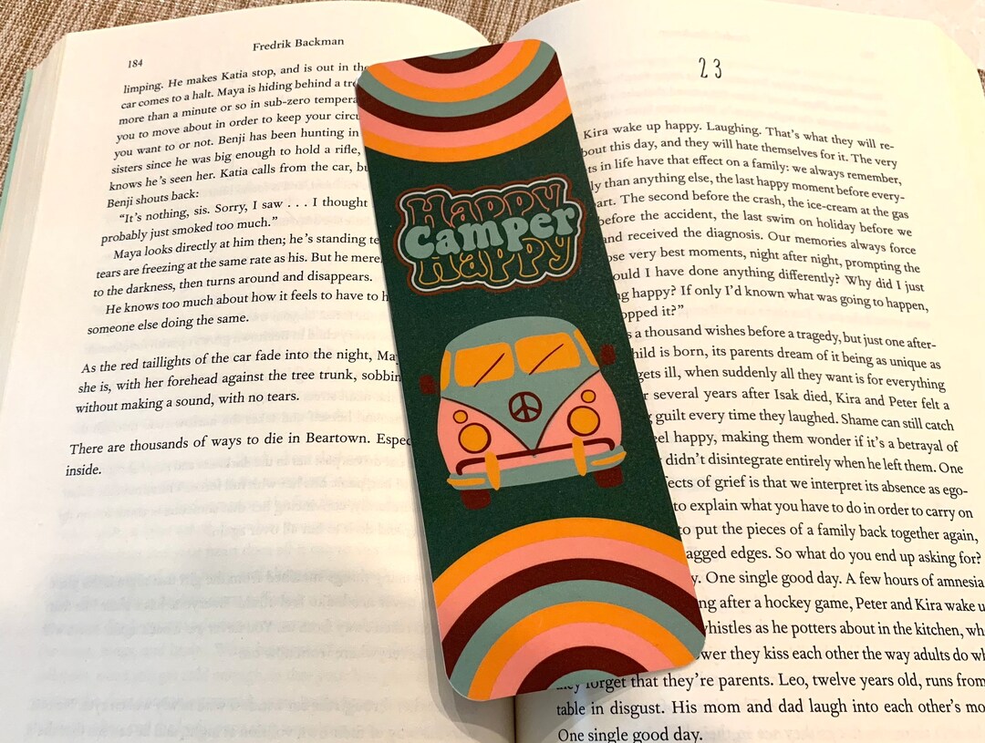 Vintage Camper Bookmark | Handmade Bookmarks | Laminated | Camping ...