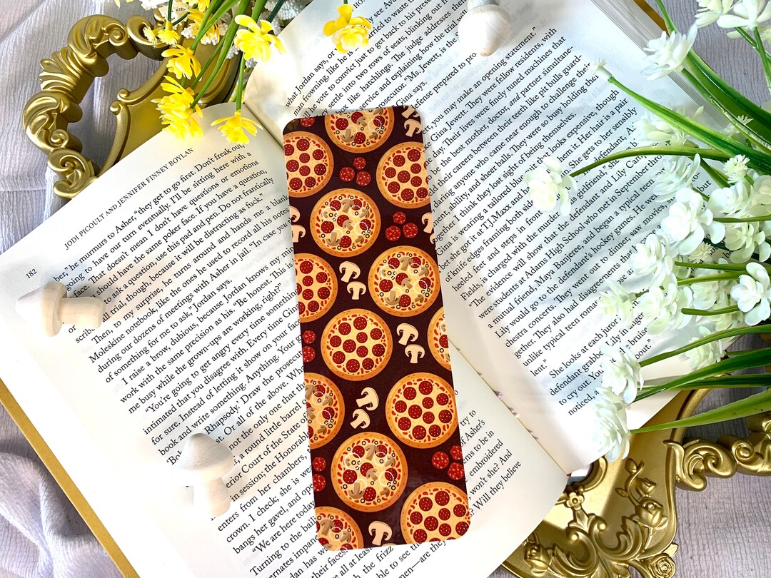 Pizza Party Bookmark | Handmade Laminated Bookmark | Bookish Gift ...