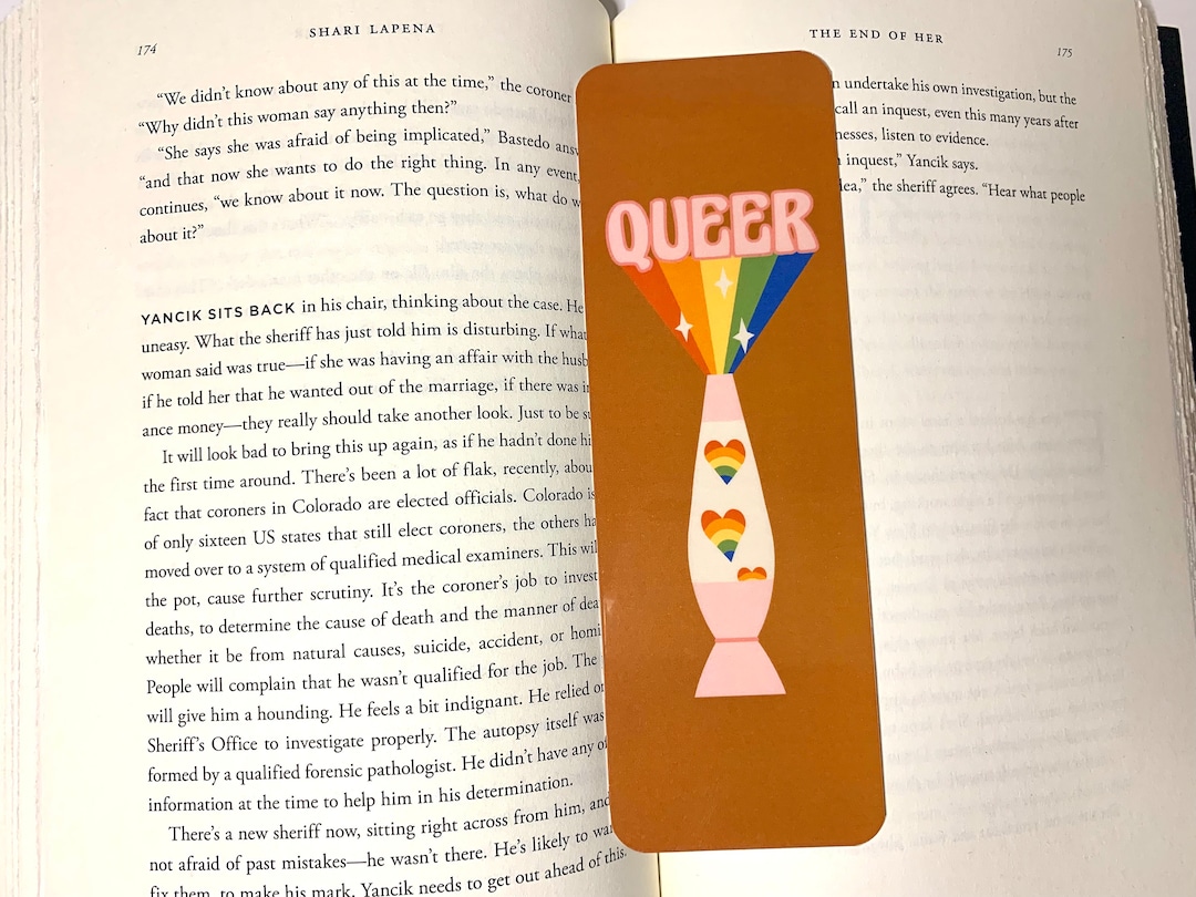 Queer Lava Lamp Bookmark Handmade Bookmarks Laminated - Etsy