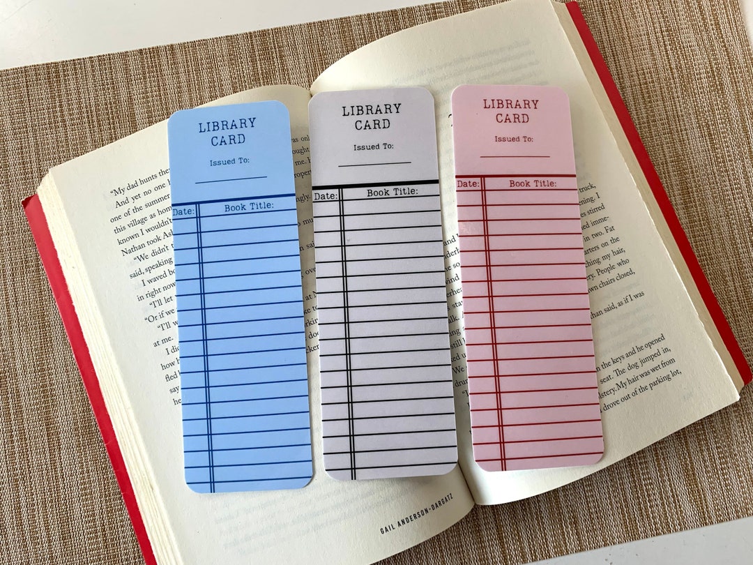 Vintage Library Card Bookmarks | Handmade Bookmarks | Laminated | Gifts ...