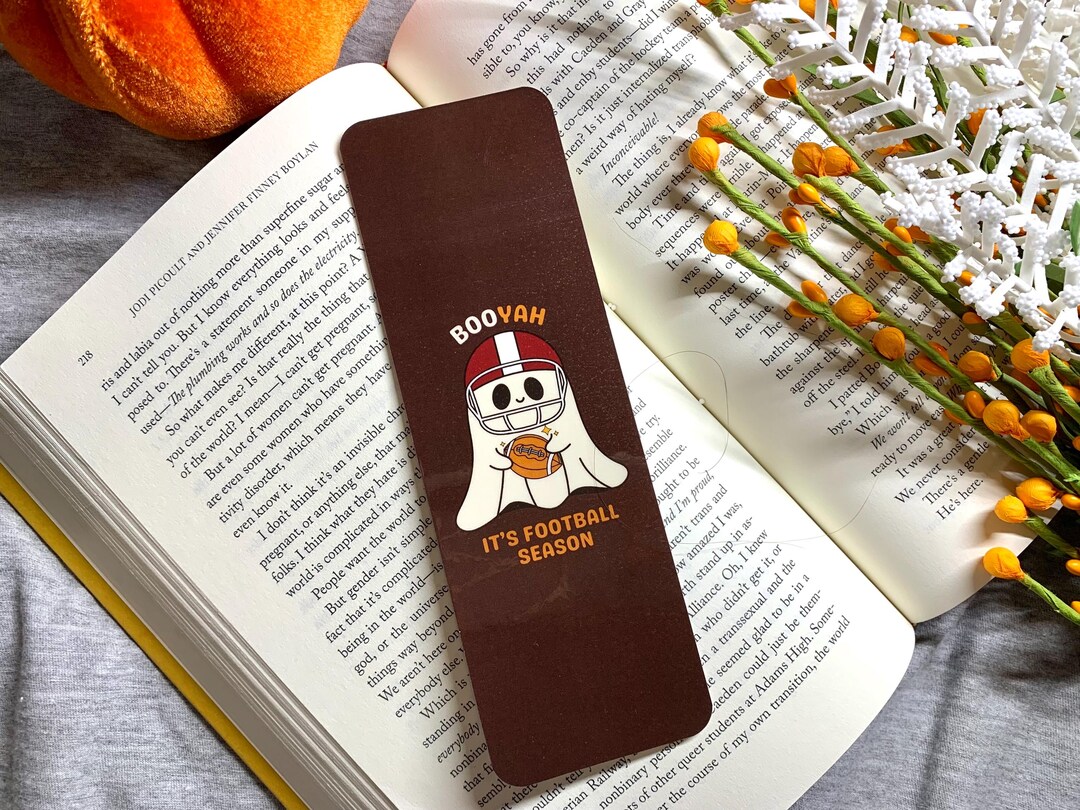 Football Season Ghostie Bookmark Halloween Vibes Autumn Decor Fall ...