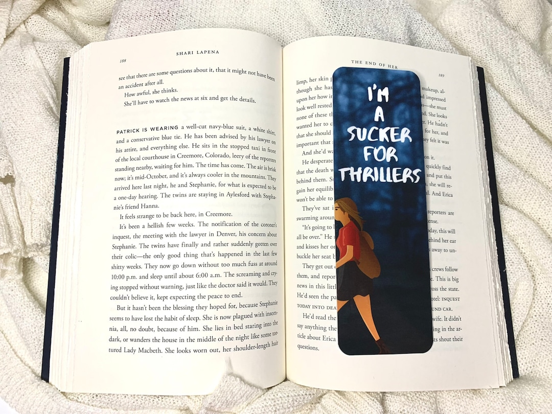 Thriller Reader Bookmark | Handmade Bookmarks | Laminated | Gifts for ...
