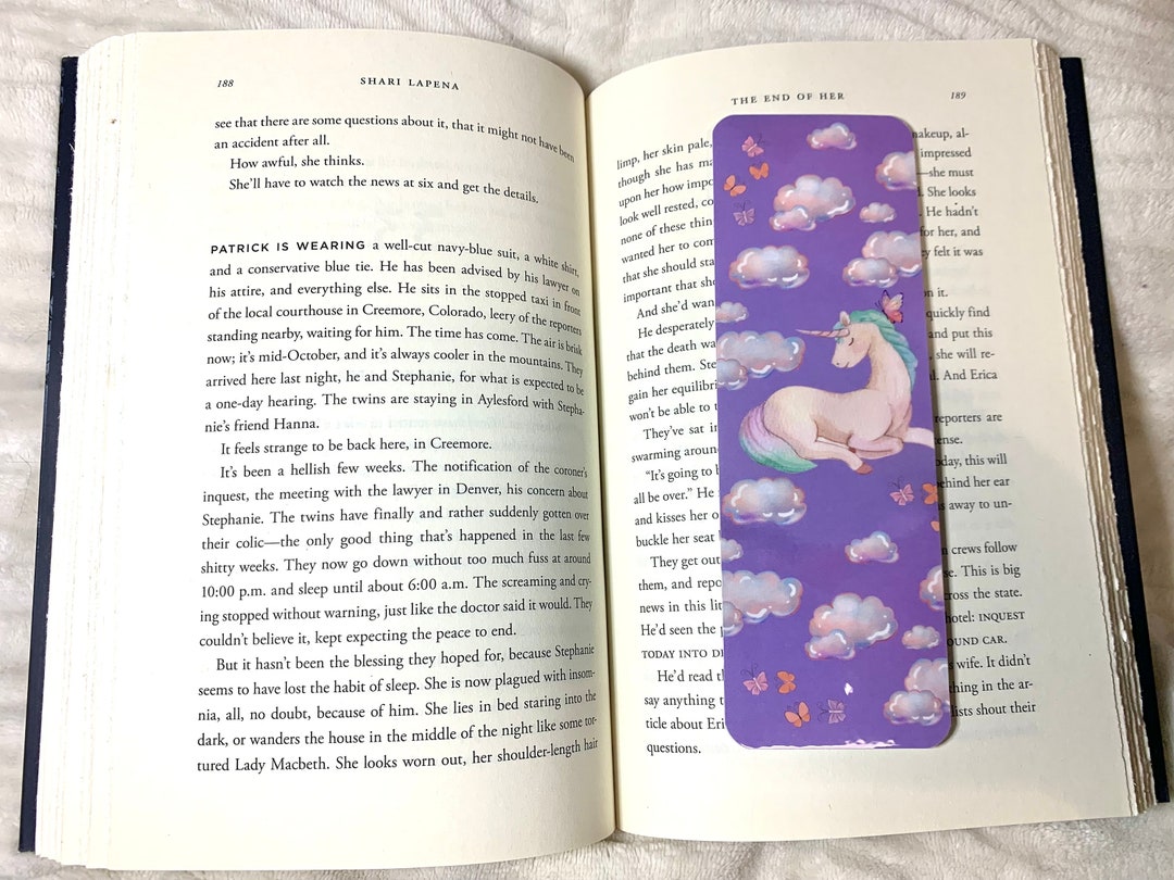 Unicorn Pastel Dream Land Bookmark Handmade Bookmarks Laminated Gifts ...