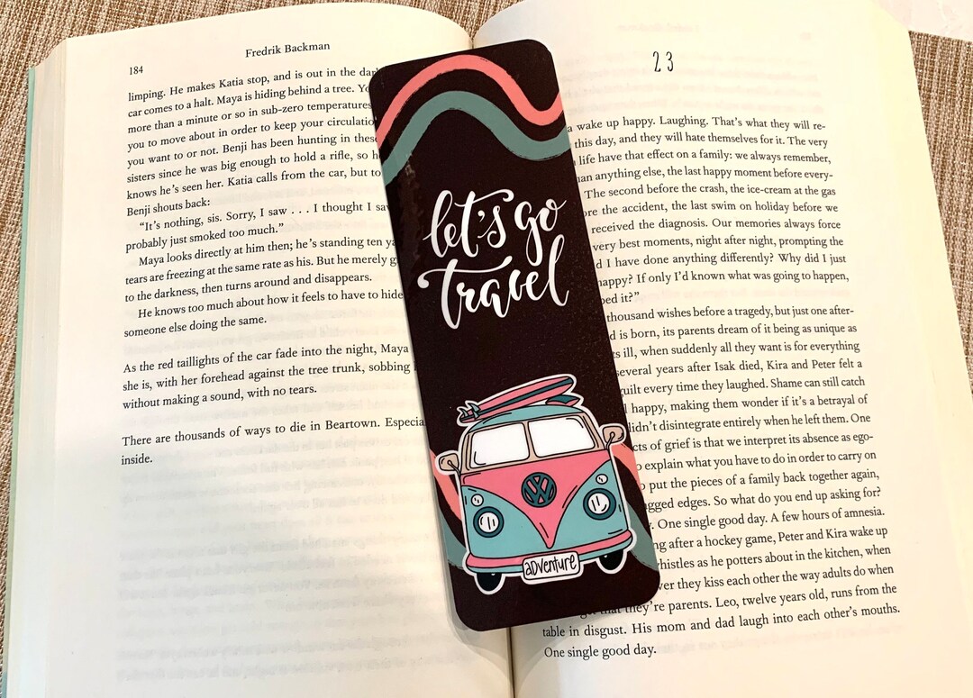 Vintage Let's Go Travel Bookmark | Handmade Bookmarks | Laminated ...