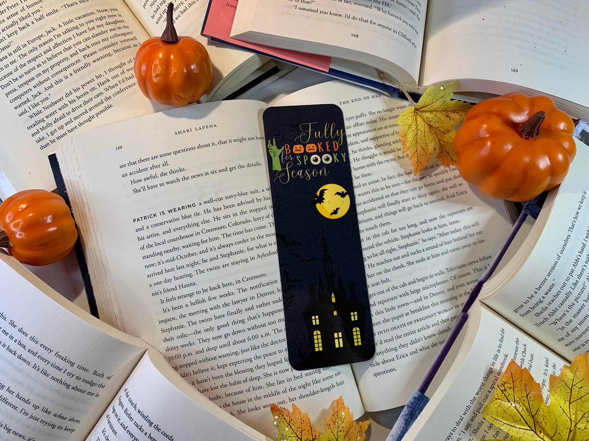 Spooky Season Haunted House Bookmark Halloween Bookmark - Etsy