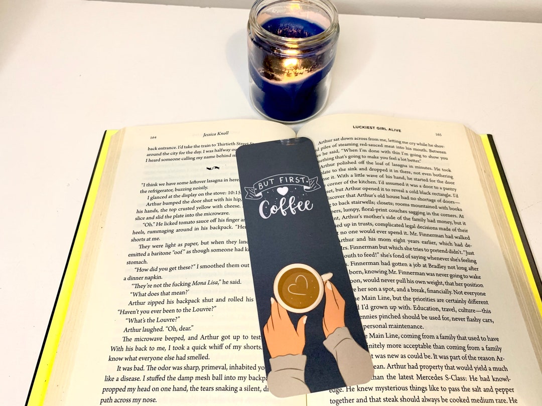 But First, Coffee Bookmark Handmade Bookmarks Laminated Gifts for ...
