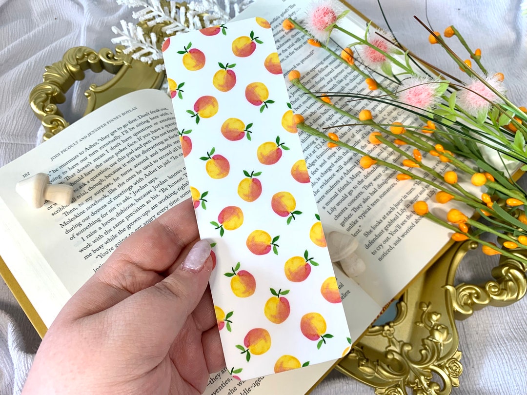 Peach Orchard Bookmark Handmade Laminated Bookmark Bookish Gift, Gifts ...