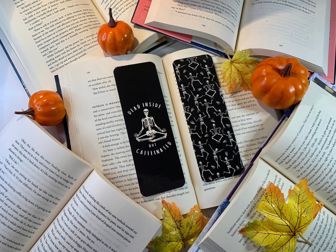 Dead Inside but Caffeinated Bookmarks Individual or Set Handmade ...