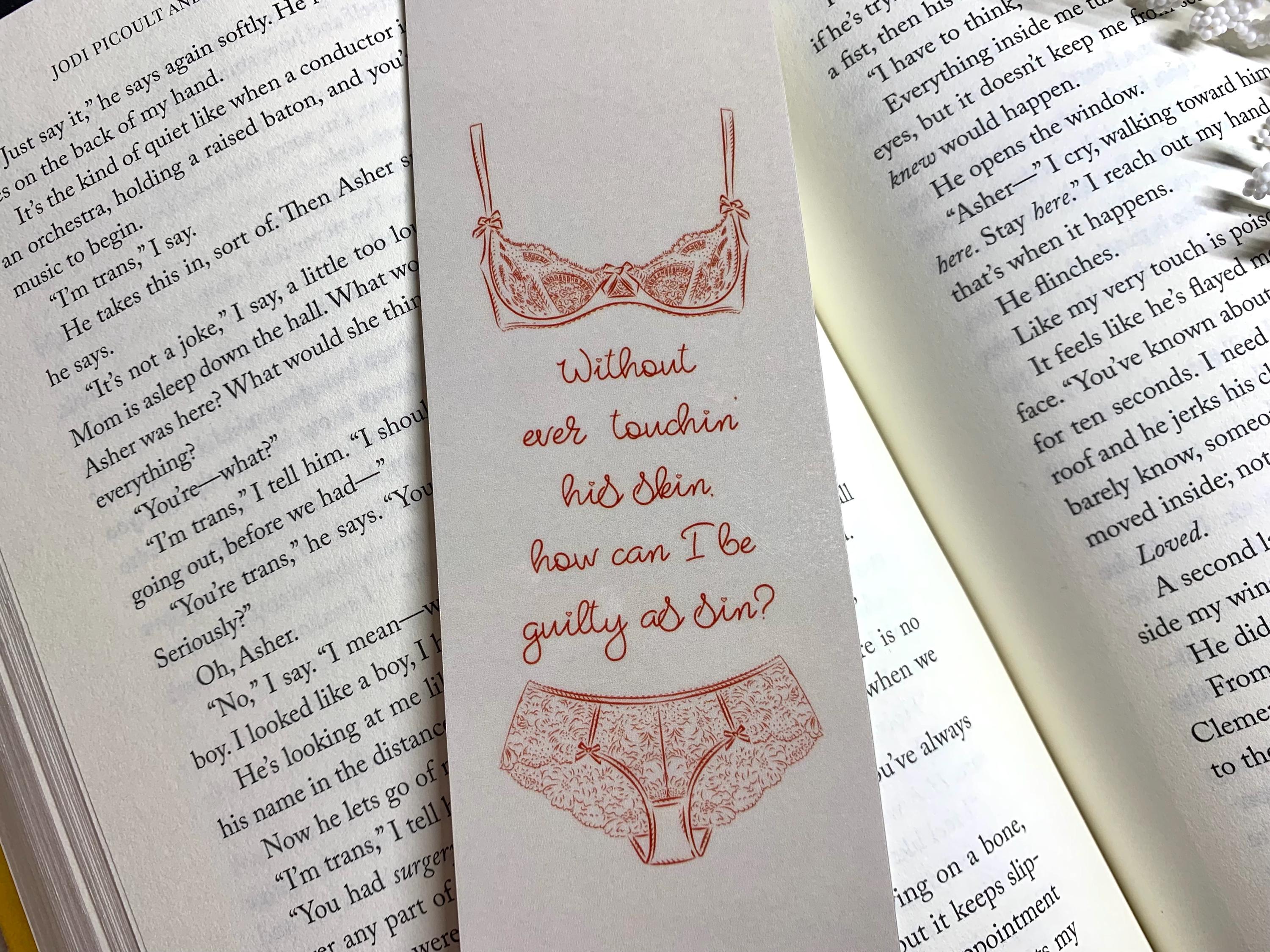 Touchin His Skin Bookmark | Handmade Bookmarks | Laminated | Gift for ...