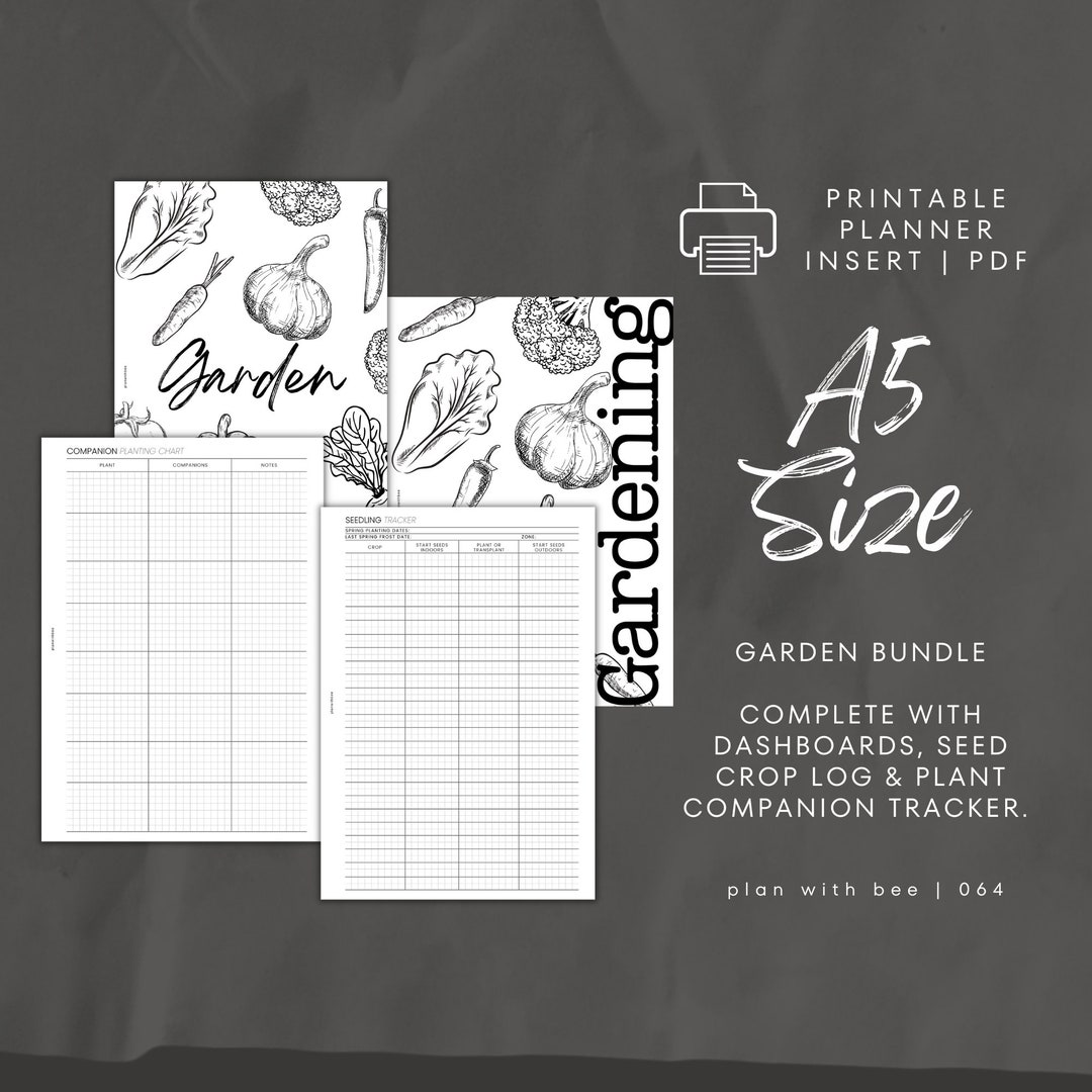064 | Garden Bundle | Crop Companions & Seedling Tracker | Printable ...